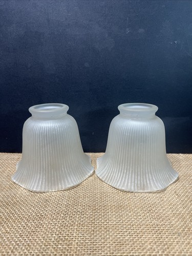 2avail Vintage Glass Lampshade Lamp Shade Slip Cover Hood Light Fluted ...