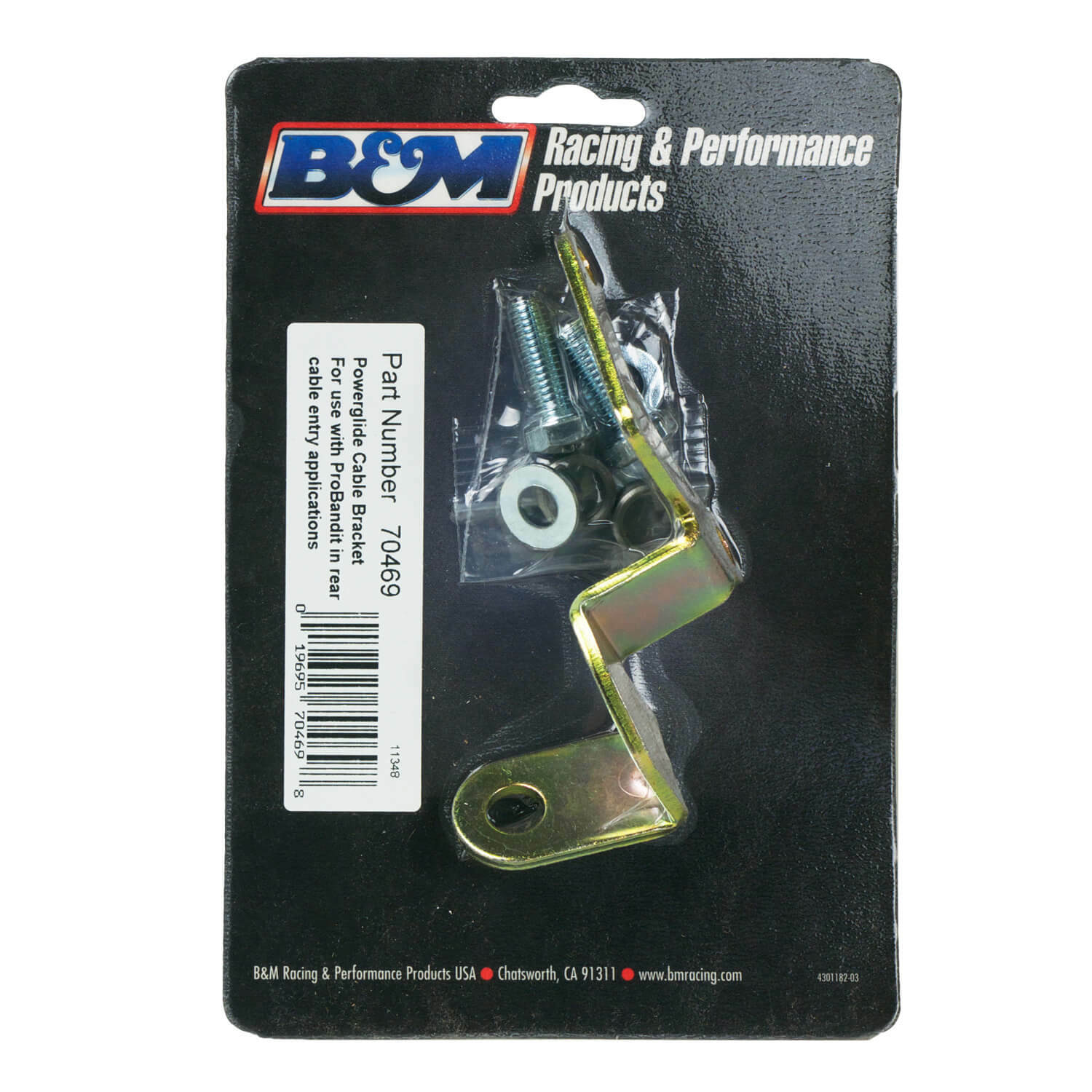 B&M 70469 Rear Exit Shift Cable Bracket Kit for GM Powerglide ...