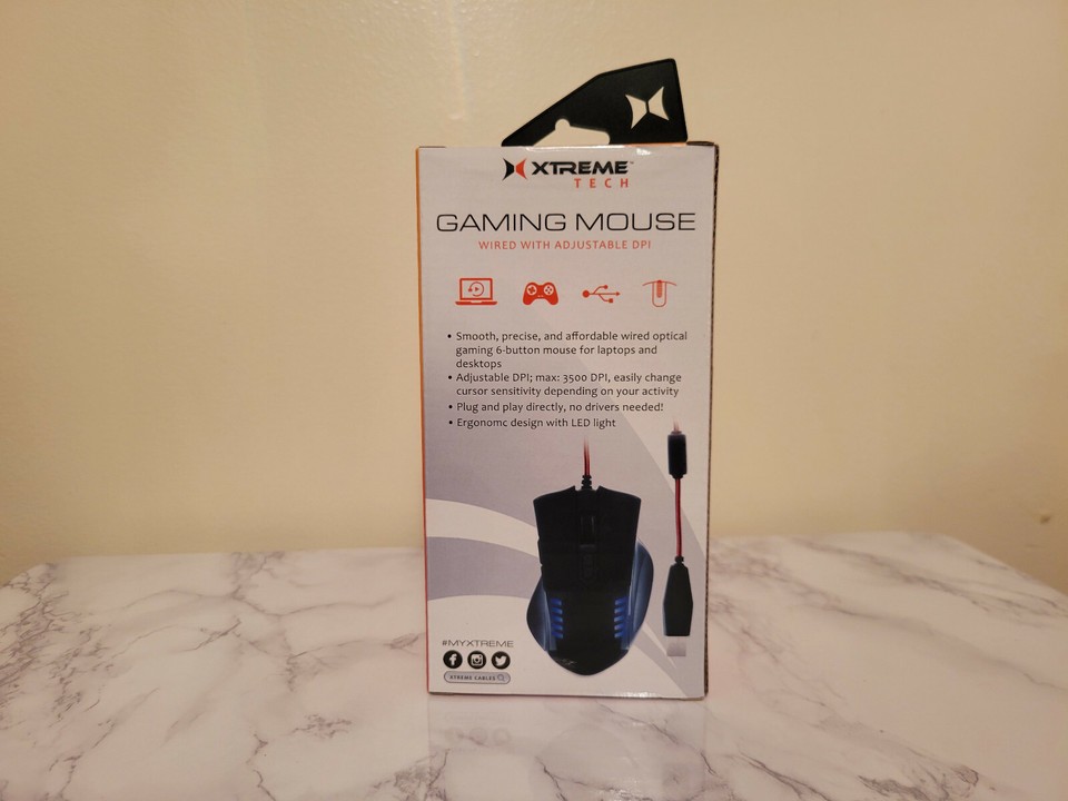 Xtreme Tech Gaming Mouse Wired w/Adjustable DPI 6-button Plug-n-Play | eBay