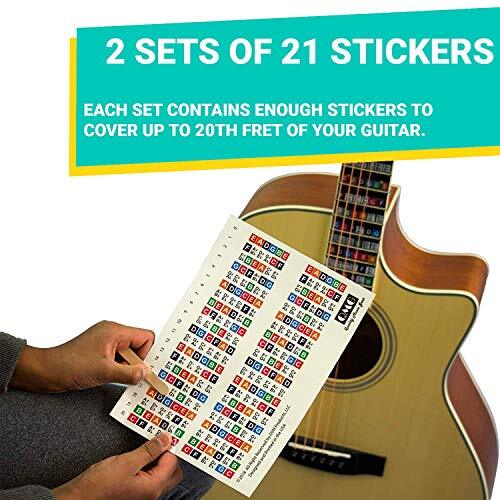 Color Coded Guitar Fretboard Stickers, Learn to Play Guitar and Music ...