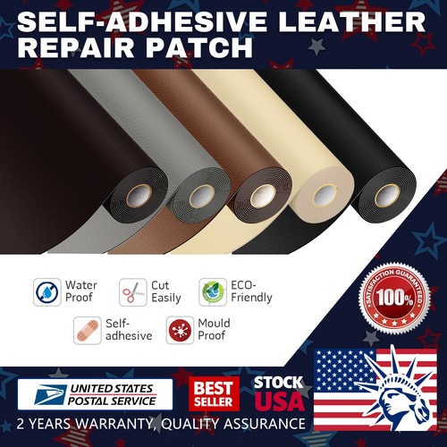 Optional Colors Self-Adhesive Vinyl Fabric Faux Leather Wide Continuous ...