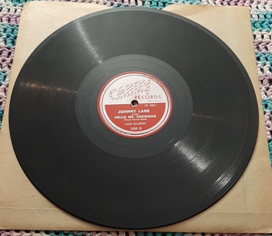 Johnny Lane 10" 78 My Adorable One / Hello Mr. Snowman Candy Records ...