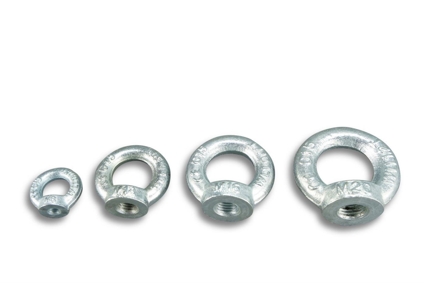 Ringmutter Öse Zurröse Kranöse Ring Stahl verzinkt M6 M8 M10 M12 M24 mm ...