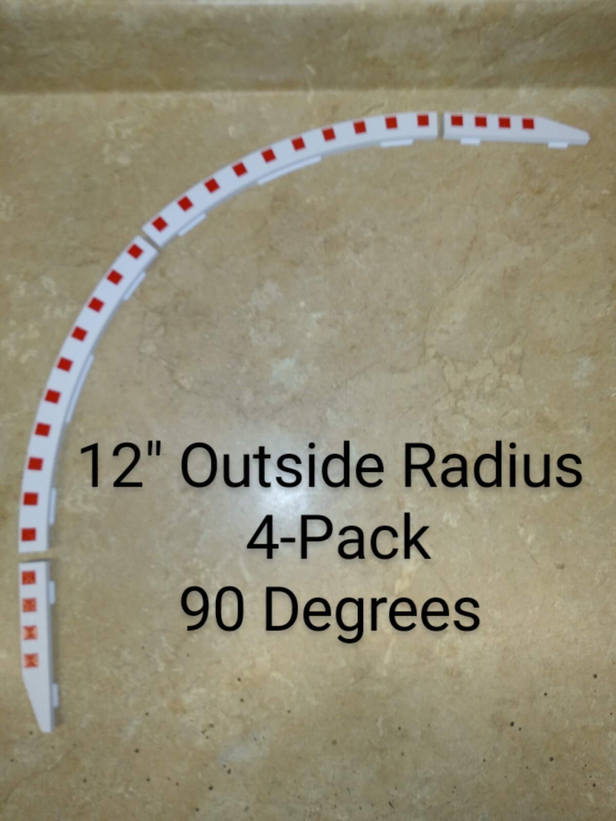 Racing Borders for AFX H.O. Track! 12" outer radius 1/4 turn 4-pc kit w ...