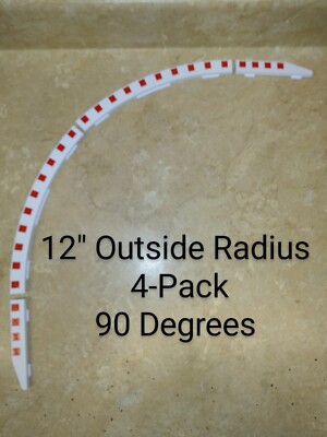 Racing Borders for AFX H.O. Track! 12" outer radius 1/4 turn 4-pc kit w ...