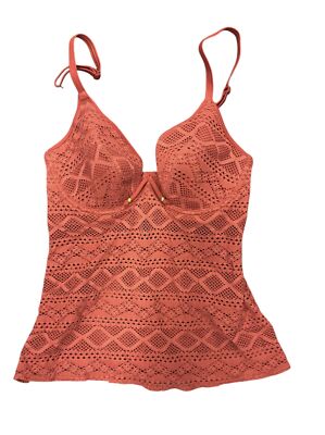 FREYA Burnt Orange Sundance Underwire Padded Tankini Top, US 32F, UK ...