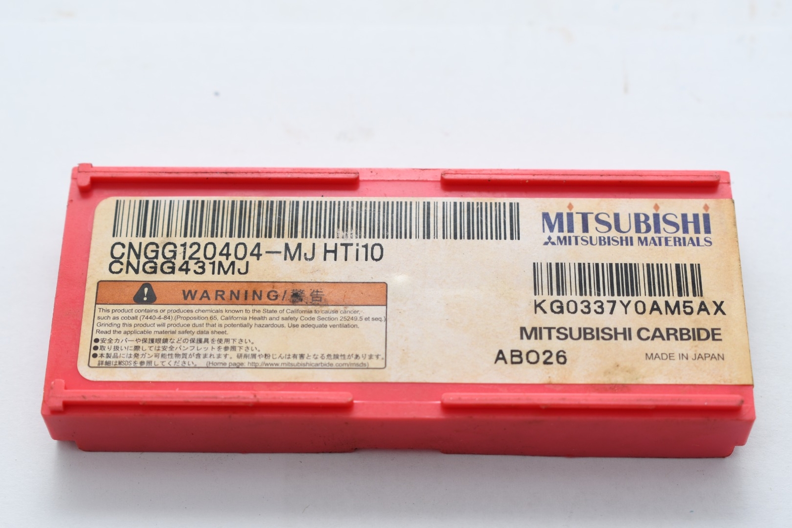Pack of 4 Mitsubishi CNGG120404-MJ VP10RT Indexable Carbide Inserts for ...