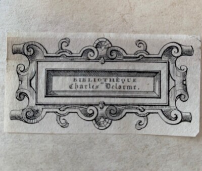 Ex-libris DELORME Charles, D0410, 25 x 57 mm, 19è | eBay