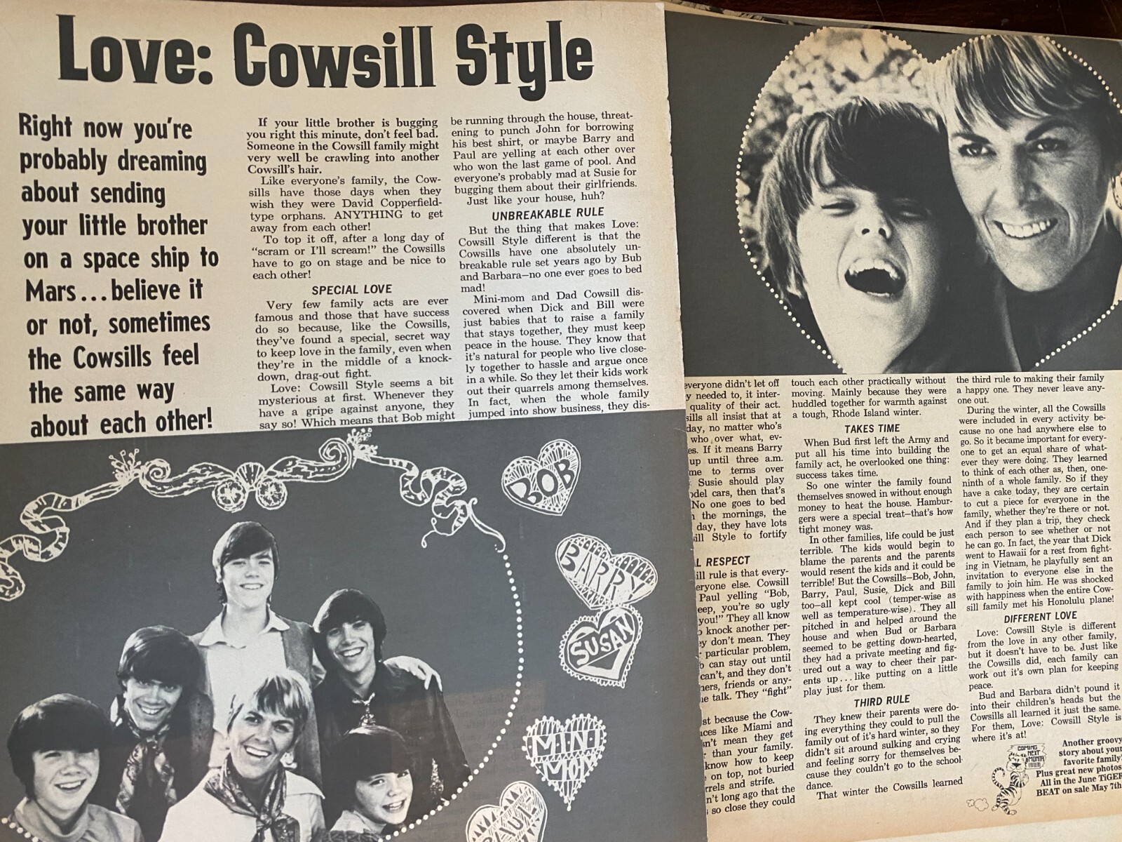 The Cowsills, Two Page Vintage Clipping | eBay
