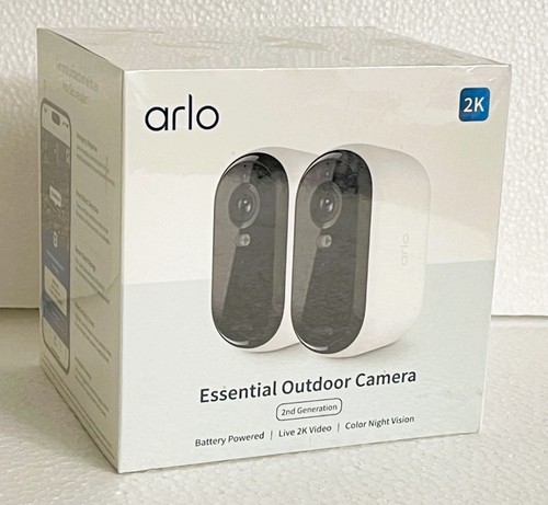 Arlo Essential Outdoor HD Cam 2k 2nd Gen Nit Vision Motion Sensor 2 ...