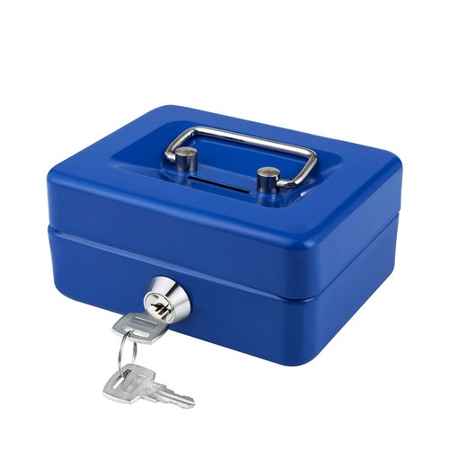Mini Cash Box with Lock and Slot Small Cash Box with Money Tray Metal ...