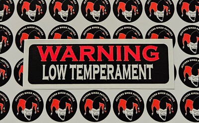 Warning Low Temperament Motorcycle Helmet Sticker Helmet Decal | eBay