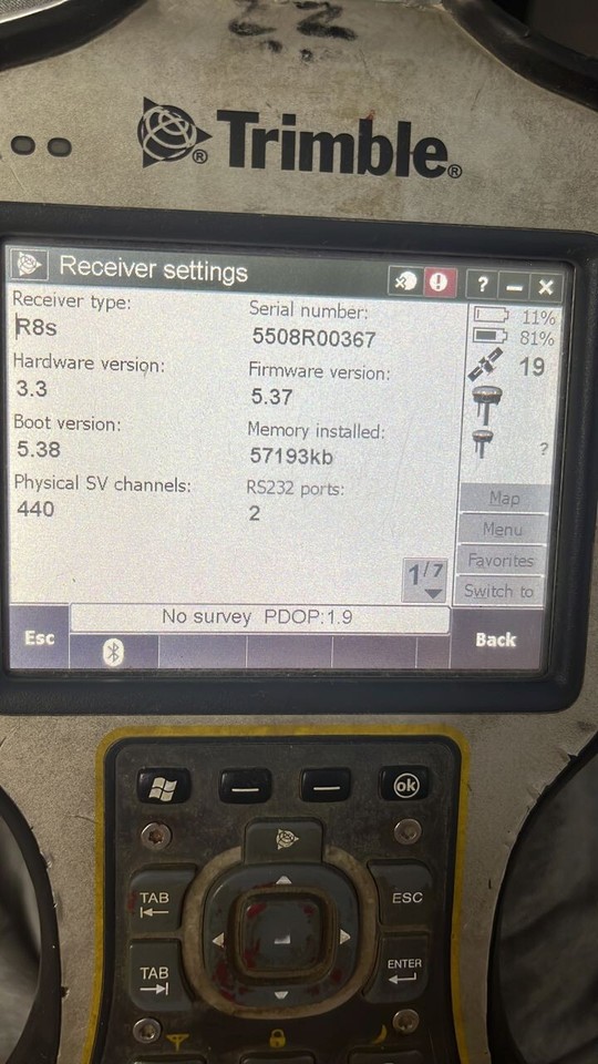 Trimble R8s GNSS receiver Full Base/Rover Precision RTK radio UHF 410 ...