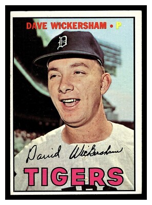 1967 TOPPS DAVE WICKERSHAM #112 DETROIT TIGERS MID HIGHER GRADE NO ...