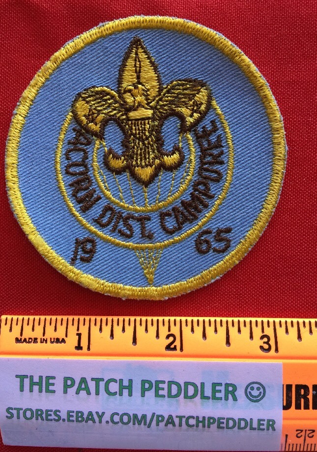 Vintage 1965 BSA PATCH Acorn District Camporee Boy Scouts Of America ...