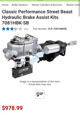 Classic Performance Street Beast Hydraulic Brake Assist Kits 7081 HBK ...