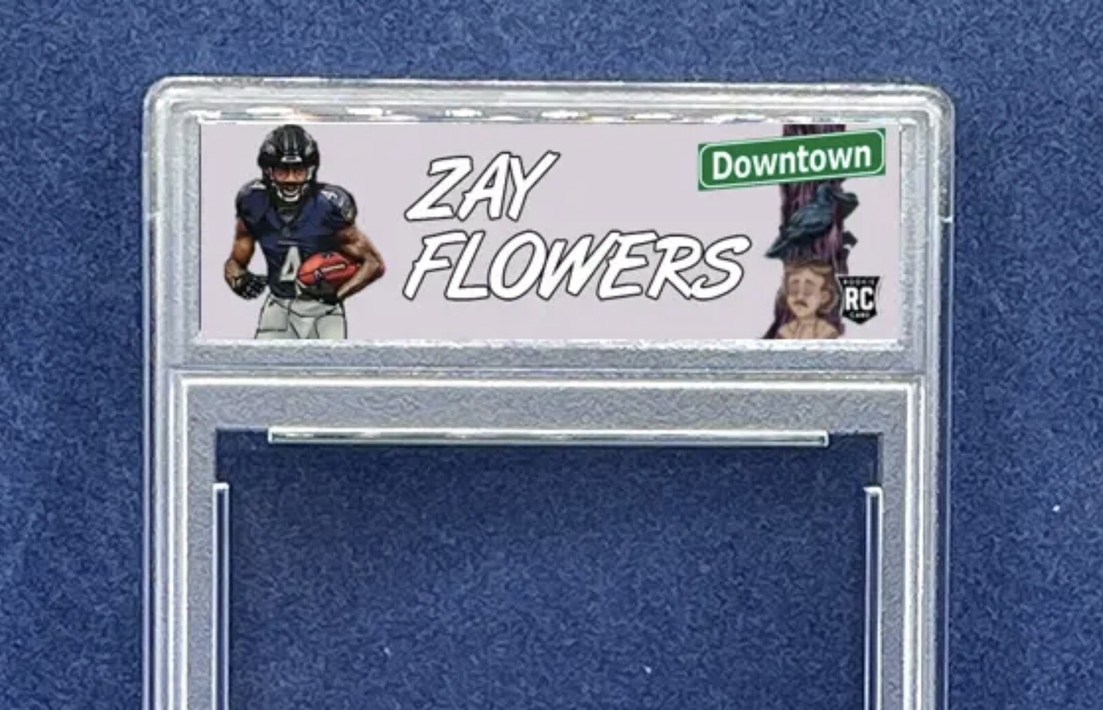 2023 Panini Donruss Zay Flowers RC DOWNTOWN Inspired Custom Holo Slab ...