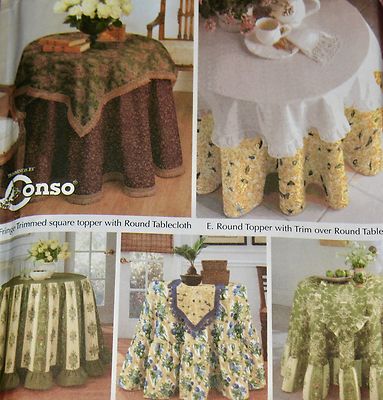 Simplicity HOME DECORATING Pattern #5467 TABLE COVERS 20-30" Tables ...