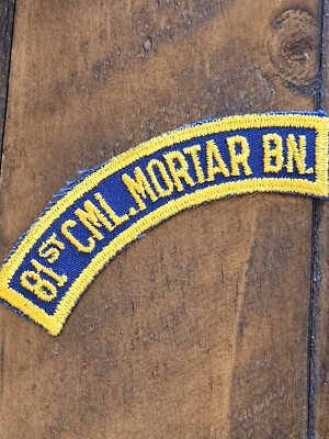 WWII US Army 81st Chemical Mortar Battalion Tab Patch L@@K!!! | eBay