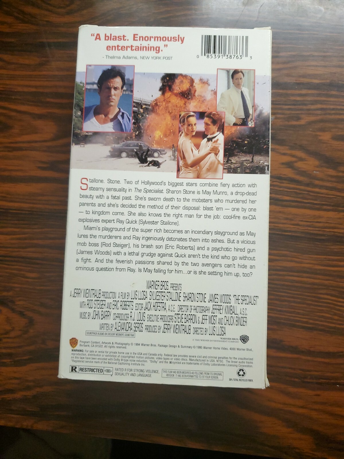 The Specialist VHS 1995 Vintage Sylvester Stallone, Sharon Stone, James ...