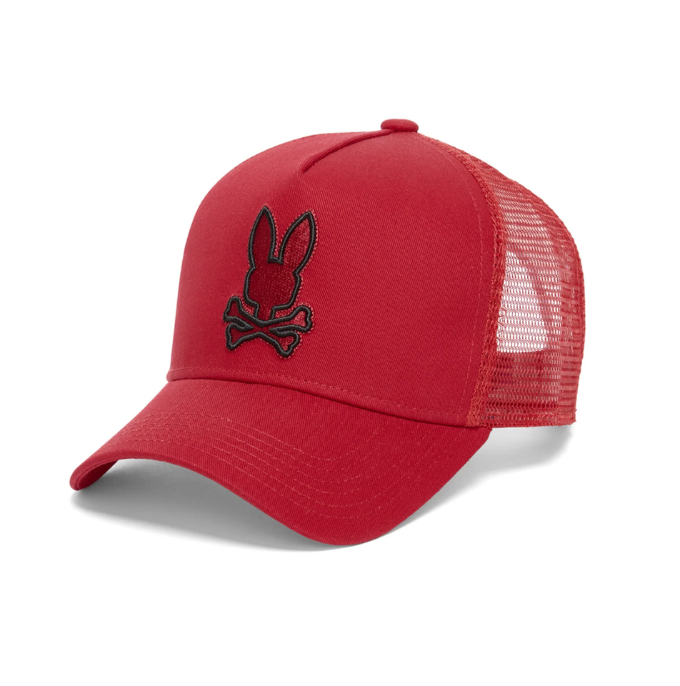 *NEW* Men Psycho Bunny Sayer Trucker Cap TANGO RED (MO1500068 604) 👍 | eBay