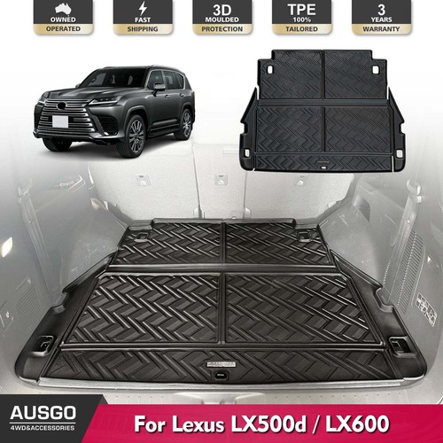 AUSGO 3D TPE Cargo Mat for LEXUS LX500d LX600 7 Seater Boot Mat Boot ...