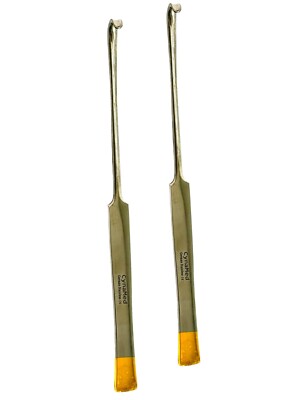 Set of 2 - 8" Gold Tipped Flat Handle Smooth Snook Hook, Veterinary ...