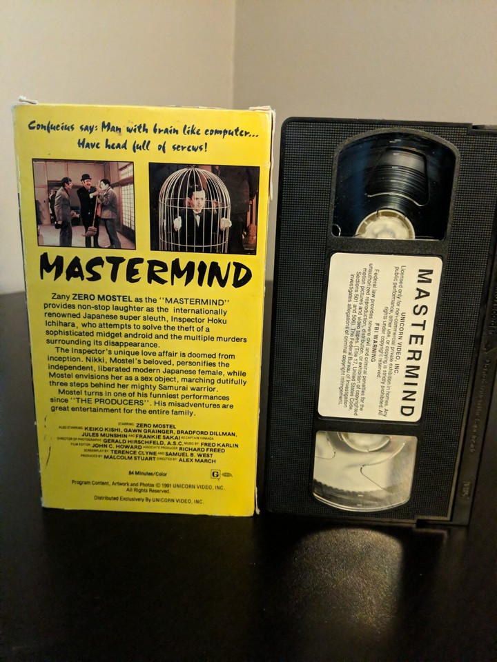 MASTERMIND 1976 (Unicorn Video) Zero Mostel VHS *BUY 2 GET 1 FREE* | eBay