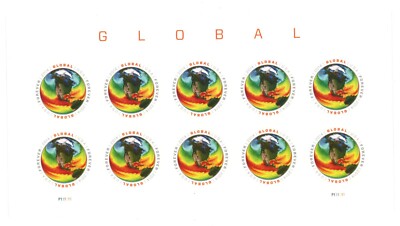 2013 USPS Postage Global Forever Stamp Sheet #4893 Sea Surface ...