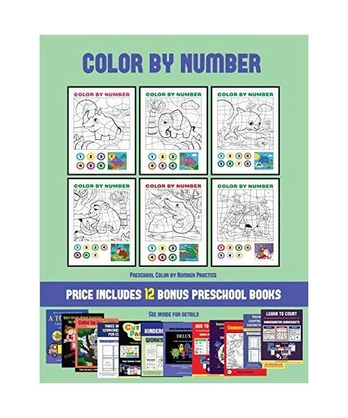 Preschool Color by Number Practice (Color by Number): 20 printable ...