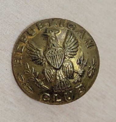 1888 "REPUBLICAN CLUB" US PRESIDENTIAL CAMPAIGN BUTTON, HARRISON VS ...