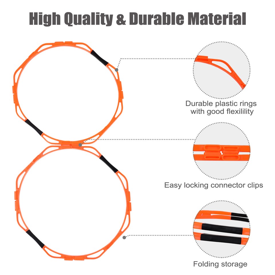 Octagonal Agility Rings,Speed Rings,Agility Footwork Training 6 Hurdle ...