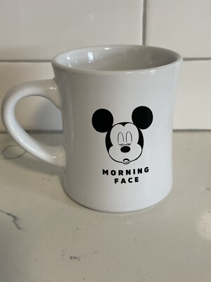 Mickey Mouse Morning Face Ceramic Coffee Mug Disney Parks 13 oz | eBay