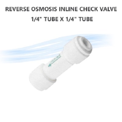 Reverse Osmosis Straight inline Check Valve 1/4" Tube OD x 1/4" Tube OD ...