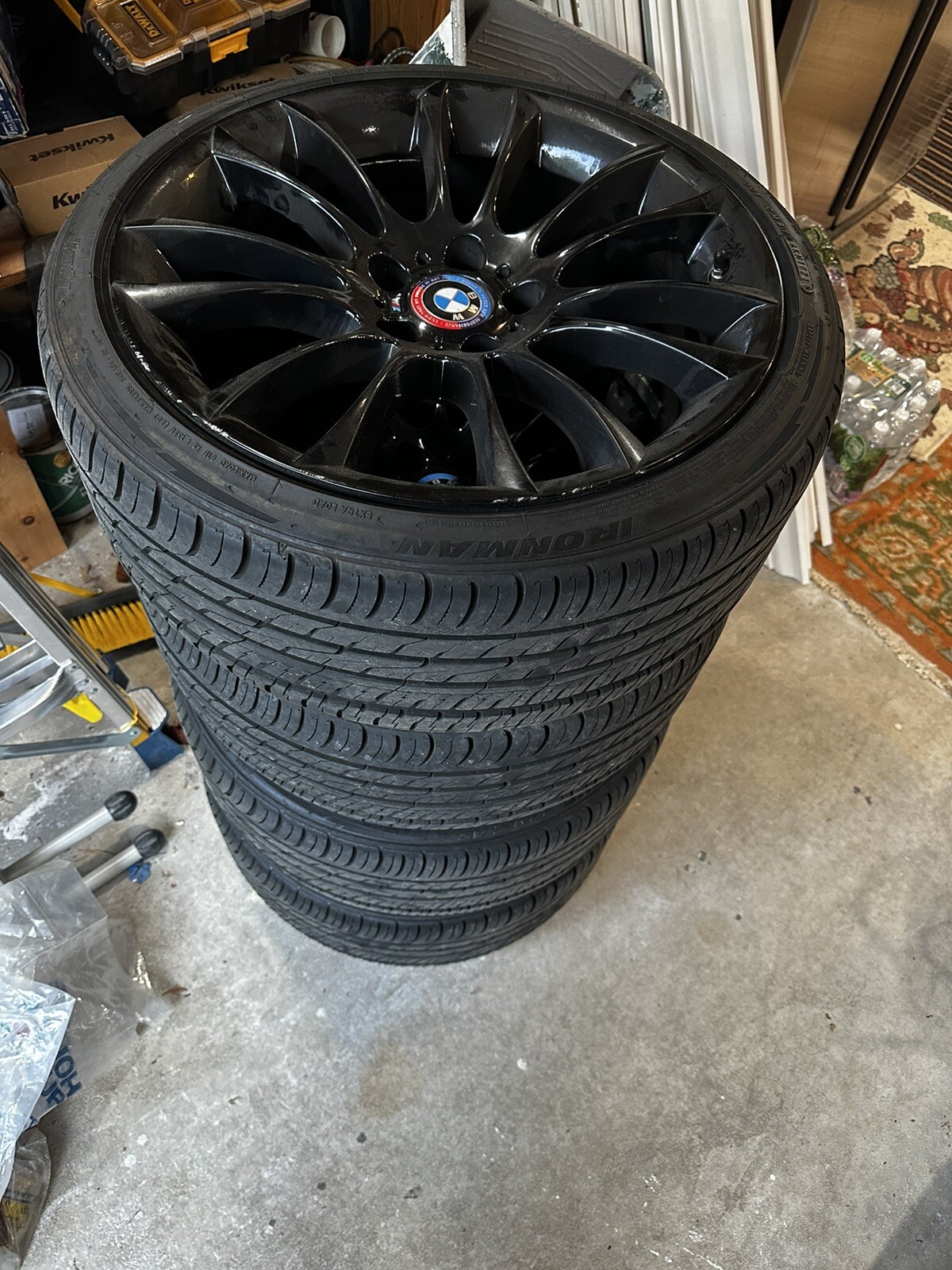 19" Gloss Black Rims Fit BMW 3 Series Set Of 4 (1 Rim Cracked) AS IS | eBay