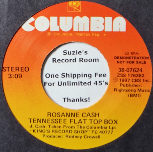Roseanne Cash Tennessee Flat Top Box DJ EX+ NICE 45 7" Vinyl Country ...