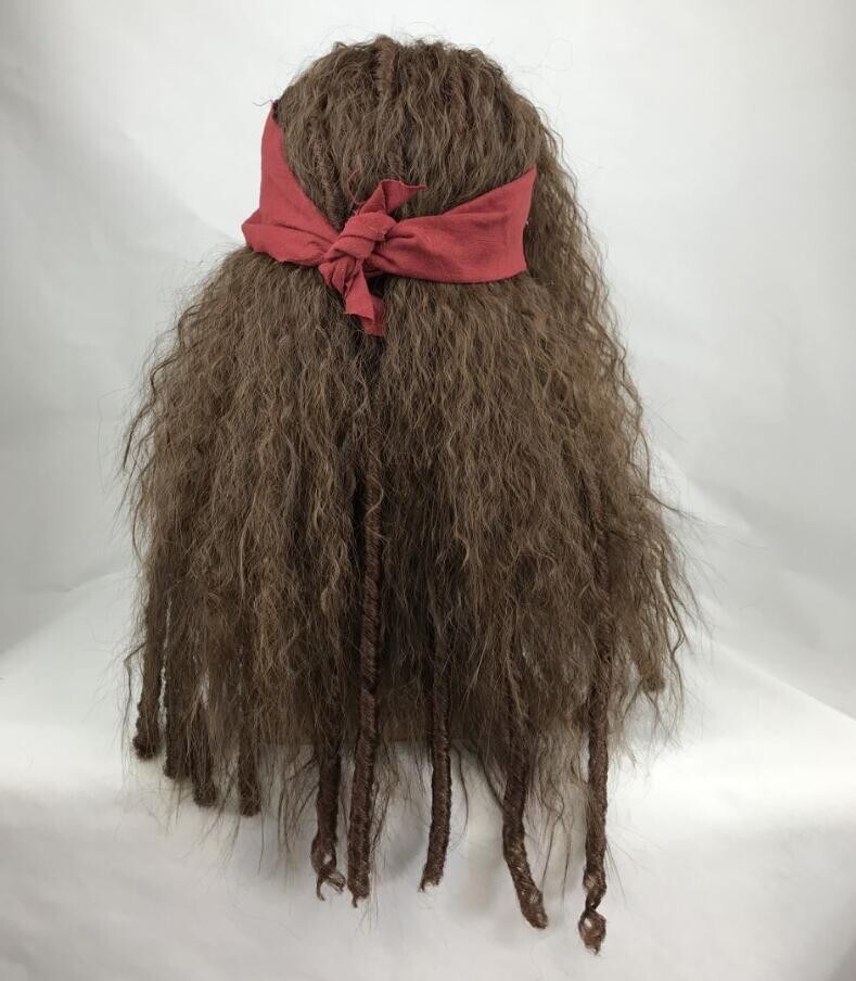 Deluxe Pirate Caribbean Jack Sparrow Captain Hook Costume Wig Beads ...