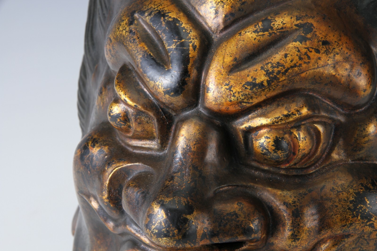 Old Vintage Plaster Buddhism Mask Plaque -Basara- Showa Product Nara ...