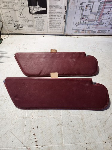 1967-1972 Chevy GMC Truck C10 Sun Visor Set PAIR LEFT RIGHT OEM ORIGINAL Maroon | eBay