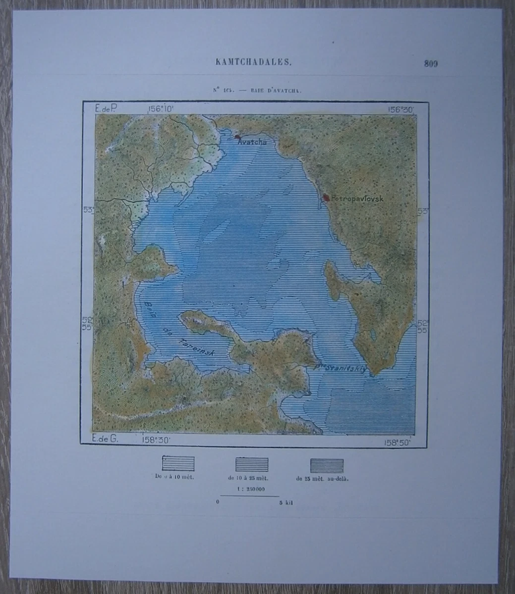Map Ofeastern Kamchatka Russia
