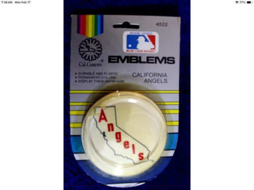 NOS Cal Custom California Angels Grille Badge Plate Topper Accessory ...