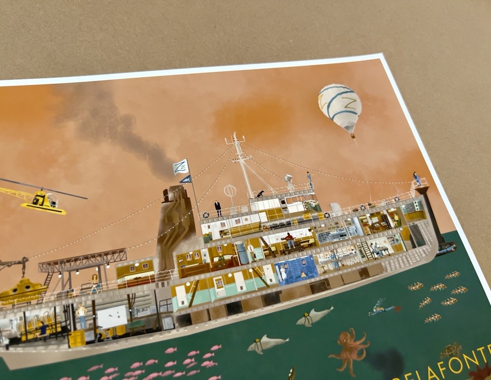 Max Dalton LIFE AQUATIC + ROYAL TENENBAUMS 2 Print SET BELAFONTE 111 ...