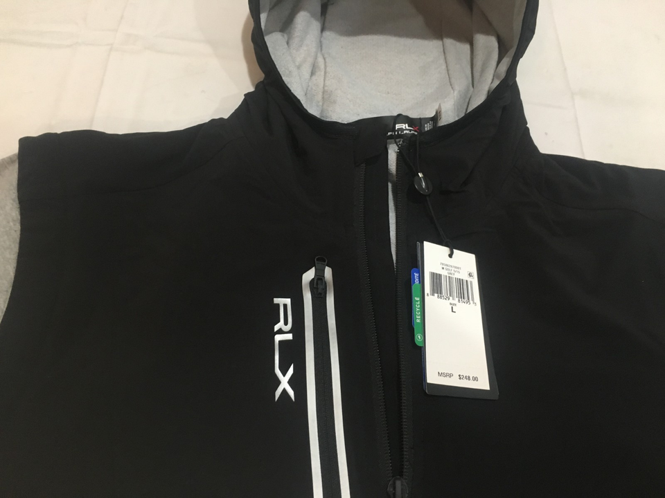 NWT $248.00 RLX Golf Ralph Lauren Mens Convertible Jacket Black / Gray ...