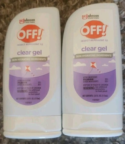2 Bottles Of SC Johnson Off Insect & Mosquitoes Repellent 12 Clear Gel ...