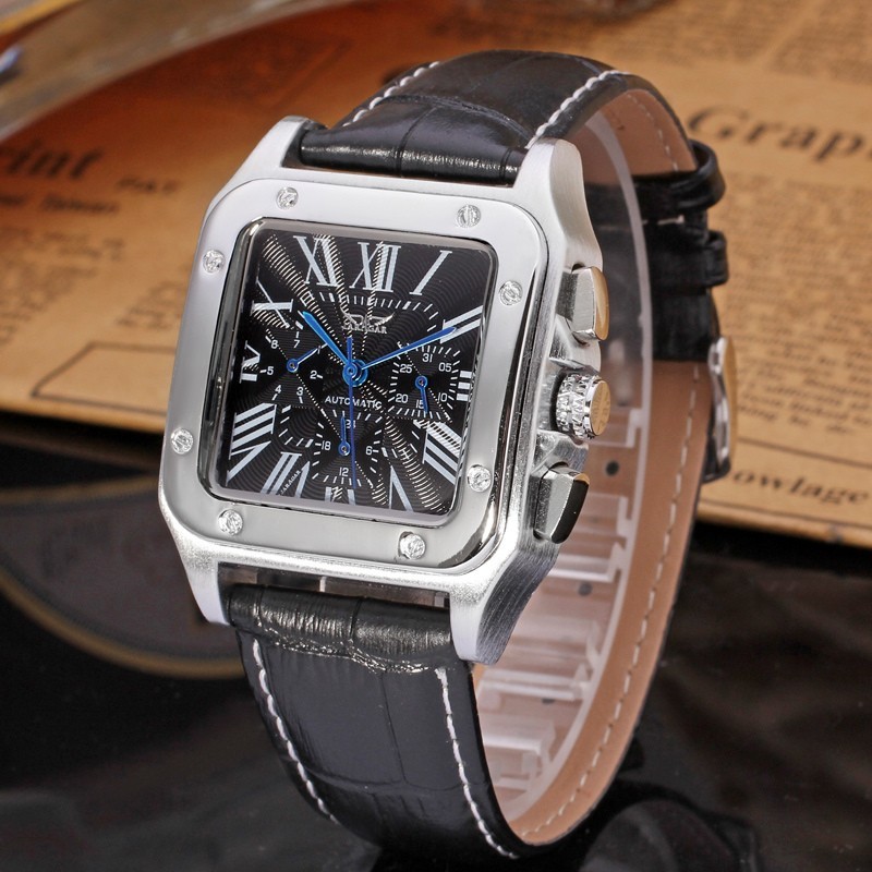 Watch Automatic Classic Retro JARAGAR Leather Date Man Men Watch ...