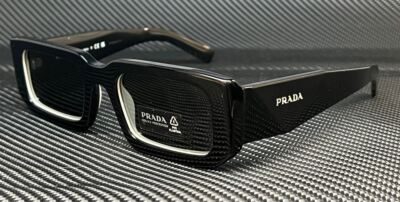 PRADA PR 06YS 09Q5S0 Black White Grey Men's 53 mm Sunglasses ...