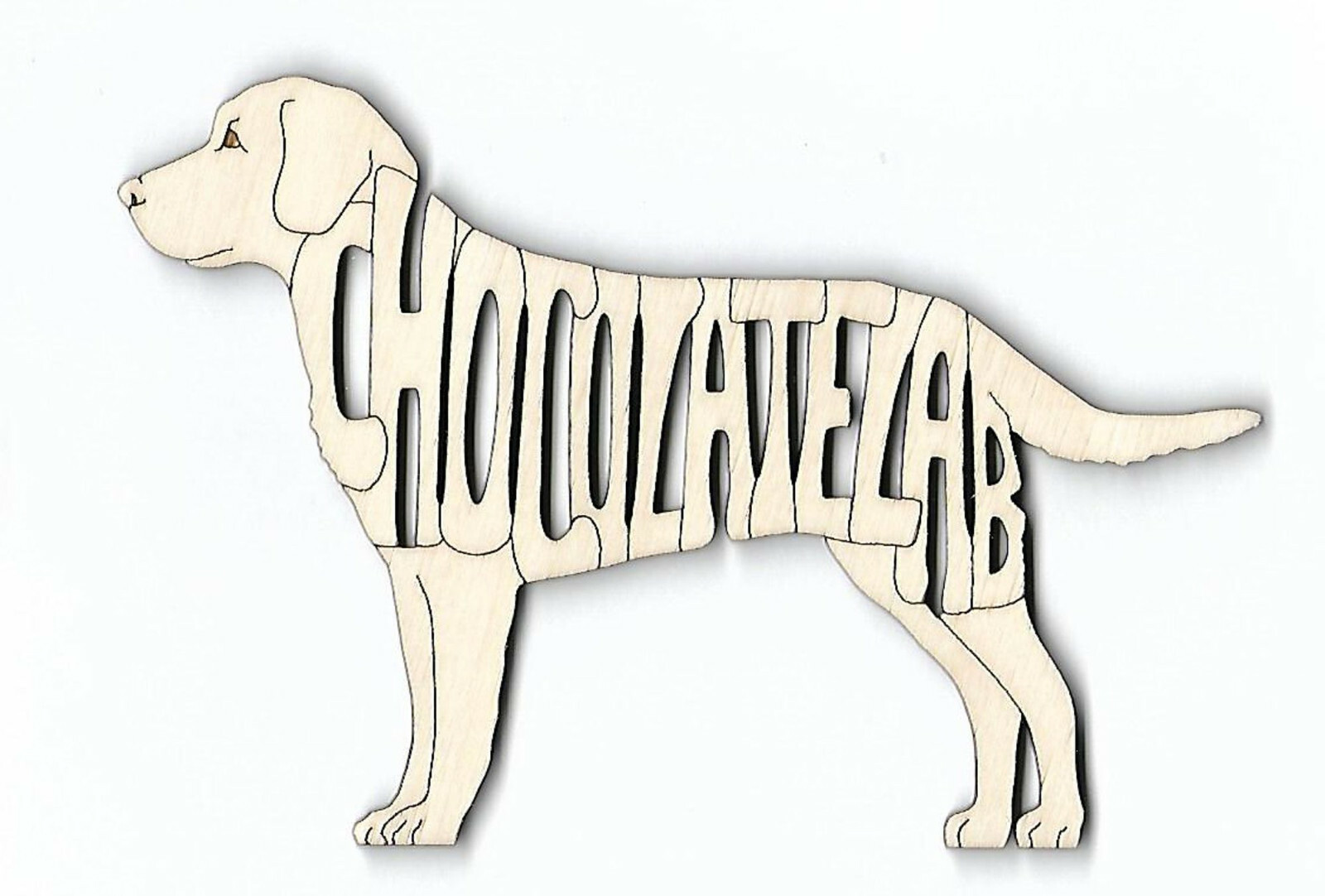 Chocolate Lab Dog laser cut and engraved wood Magnet | eBay