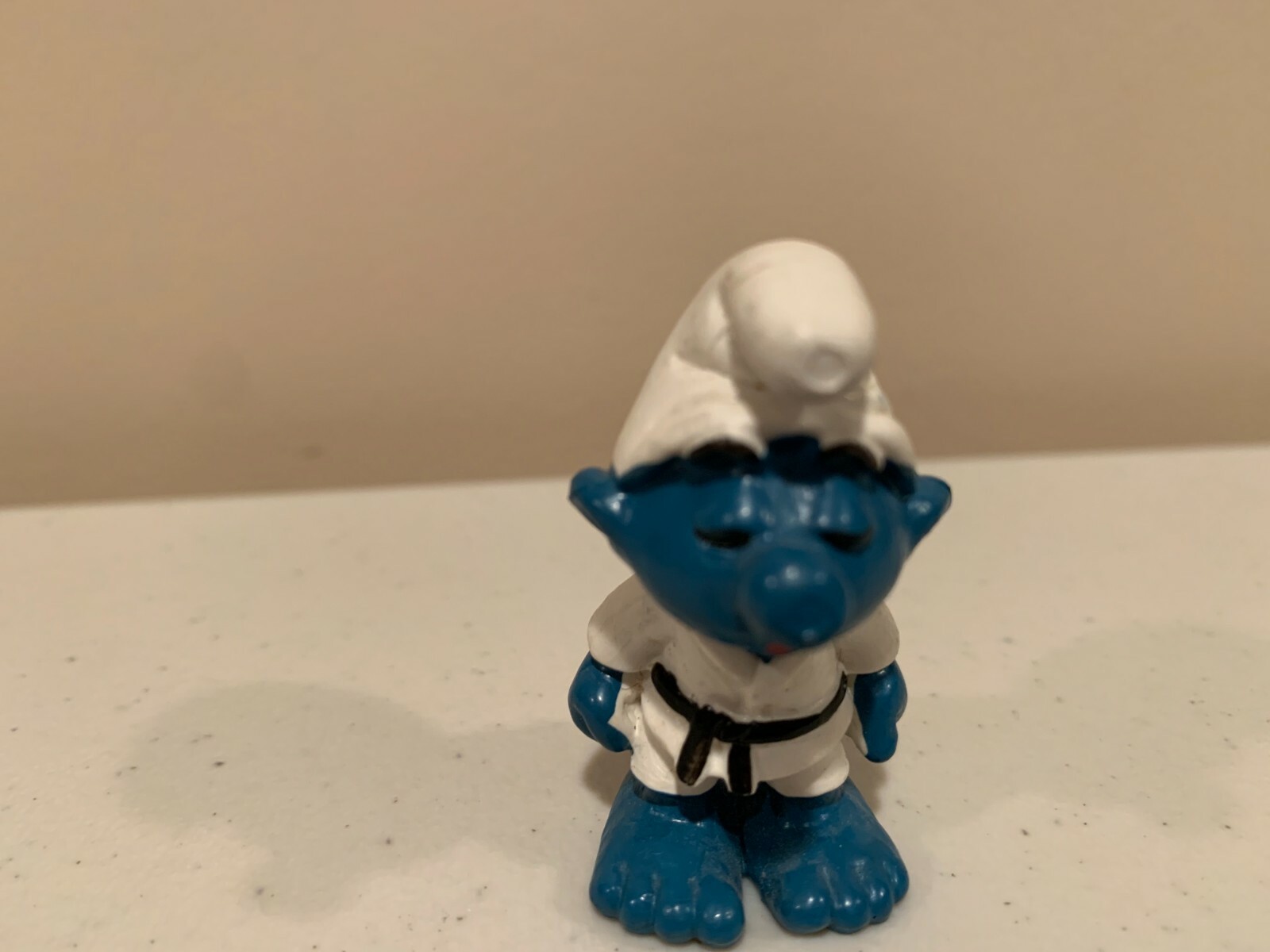 Smurfs 20134 Judo Smurf Karate Vintage Figure Toy PVC Retired Peyo ...