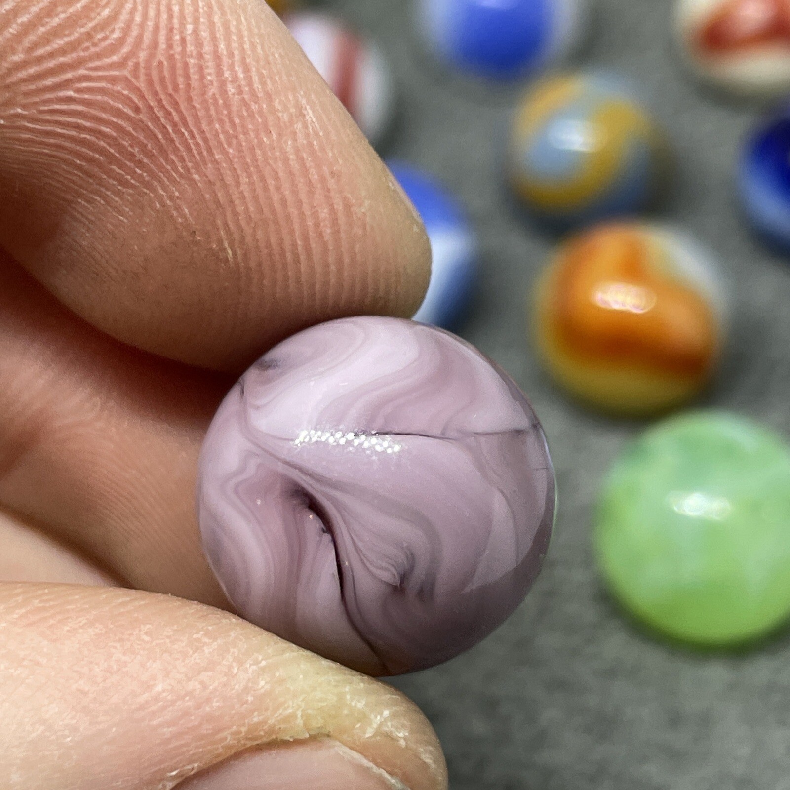 Original Antique Vintage Old Marbles Lot Swirl Blue Green Orange White ...