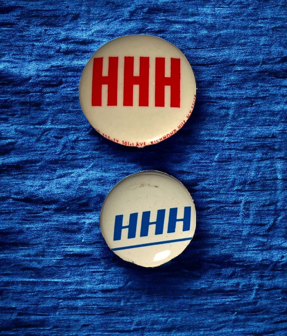 Pair Of Hubert Horatio Humphrey HHH Political Campaign Buttons. 1968 | eBay